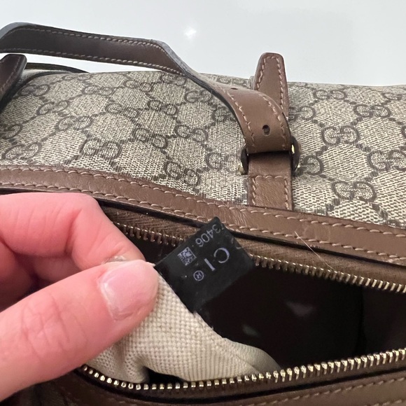 Gucci | Bags | Gucci Monogram Canvas And Leather Handbag | Poshmark